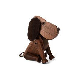 Architectmade - Holzhund Bobby H 13 cm, Walnuss