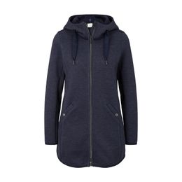 Tom Tailor Damen Sweatjacke mit Kapuze, blau, Gr. L