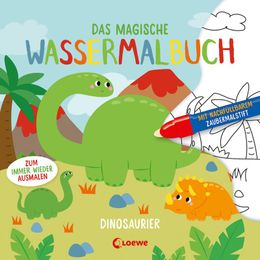 Loewe Verlag Das magische Wassermalbuch - Dinosaurier, Kartoniert (TB)