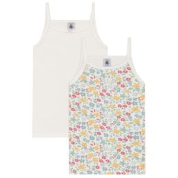 Petit Bateau - Unterhemd VIEVE 2er-Pack in marshmallow/multicolor, Gr.110