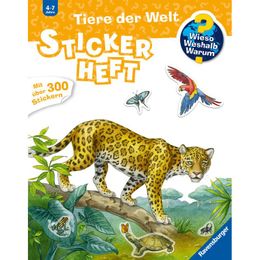 RAVENSBURGER VERLAG Wieso? Weshalb? Warum? Stickerheft: Tiere der Welt, Kartoniert (TB)