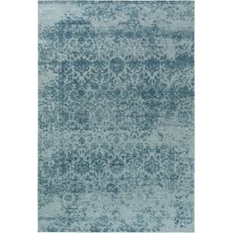 benuta Pop Flachgewebeteppich Tosca Blau 115x180 cm - Vintage Teppich im Used-Look