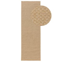 benuta Pop In- & Outdoor-Läufer Taissa Beige 77x240 cm - Teppich für Balkon, Terrasse & Garten