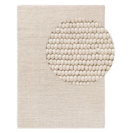 benuta Pure Wollteppich Beads Cream 80x150 cm - Naturfaserteppich aus Wolle