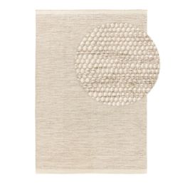 benuta Pure Wollteppich Rocco Cream 140x200 cm - Naturfaserteppich aus Wolle