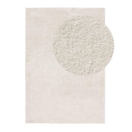 benuta Nest Kurzflor Teppich Tacoma Cream 80x150 cm - Moderner Teppich für Wohnzimmer