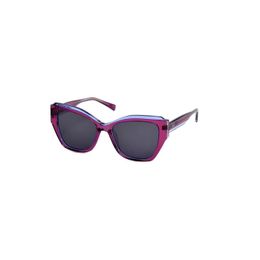 Gerry Weber Sonnenbrille Große, eckige Damenbrille, auffälliges Deisgn, Vollrand, rosa