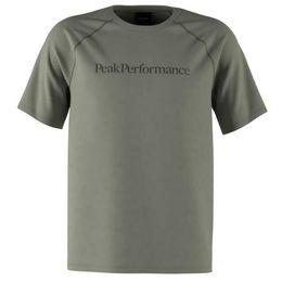 Peak Performance - Active Tee - Funktionsshirt Gr L grau/oliv
