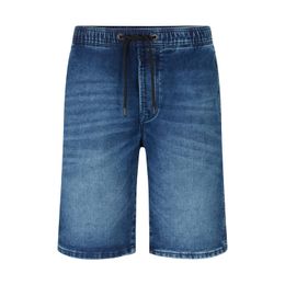 Tom Tailor Denim Herren Denim Shorts mit elastischem Bund, blau, Uni, Gr. S