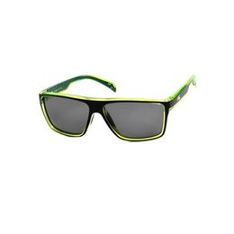 F 2 F2 Sonnenbrille Sportbrille mit kontraststarken Akzenten, schwimmfähig, grün|schwarz