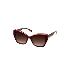 Gerry Weber Sonnenbrille Große, eckige Damenbrille, auffälliges Deisgn, Vollrand, rot