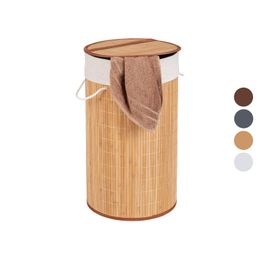 Wenko Wäschetruhe »Bamboo«, 55 l Fassungsvermögen, mit Baumwoll-Wäschesack, aus Bambus