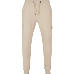 Urban Classics Cargohose Urban Classics Herren Fitted Cargo Sweatpants (1-tlg), beige