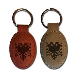 Lasernauten Schlüsselanhänger mit Gravur Albanischer Adler Schlüsselanhänger Lasergravur Flagge Albanien