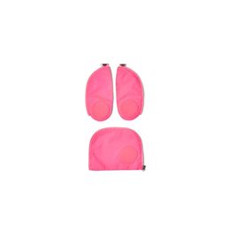 Ergobag Schulranzen Fluo Zip-Set Pink Sicherheits-Set (3-teilig)
