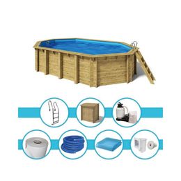 Paradies Pool Pool, Holzpool Cariba 657x407x138cm