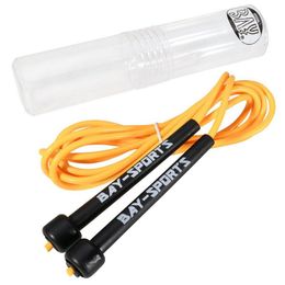 BAY-Sports Springseil High Speed Nylon Sprungseil gelb Hüpfseil Skipping Rope Adult