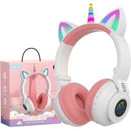 YUSONIC Elternkontrollierte Lichtsteuerung Kinder-Kopfhörer (Faltbarkeit