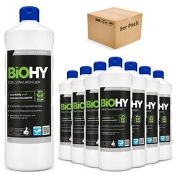 BiOHY Edelstahlreiniger 9er Pack (9 x 1 Liter Flasche) Vollwaschmittel (9-St)