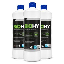 BiOHY Edelstahlreiniger 3er Pack (3 x 1 Liter Flasche) Vollwaschmittel (3-St)