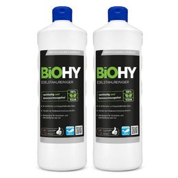 BiOHY Edelstahlreiniger 2er Pack (2 x 1 Liter Flasche) Vollwaschmittel (2-St)