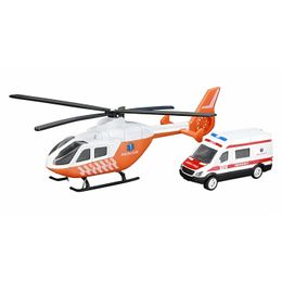 Toi-Toys Spielzeug-Hubschrauber RETTUNGS-HUBSCHRAUBER mit Krankenwagen Helikopter Spielzeug Modell 66