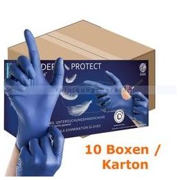 Ampri Nitrilhandschuhe Epiderm Protect metal blue M 100er Gr. 8, puderfrei, für sensible Haut, unsteril, 10 Boxen
