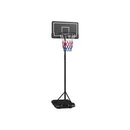 SPORTNOW Basketballständer 220-250 cm mit Rollen und bruchsicherem Rückwand (Basketball-Backboard-Ständer