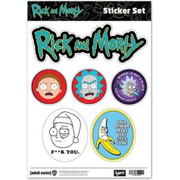Rick and Morty Aufkleber, bunt