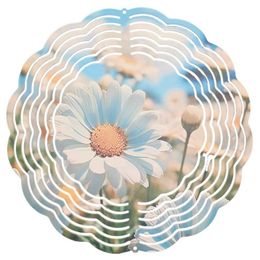 Ladreas Windspiel Edelstahl 3D Windspiel Windspinner 20cm Blumen 4 WI373