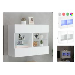 vidaXL TV-Schrank TV-Wandschrank mit LED-Leuchten Weiß 78