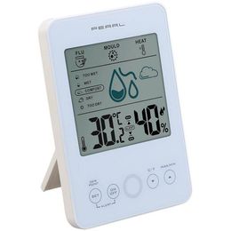 Pearl Hygrometer Digitales Hygro-/Thermometer mit Schimmel-Alarm & Komfort-Anzeige weiß