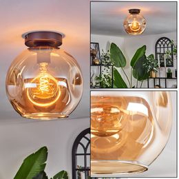 hofstein Ripoll Deckenleuchte Glas 25 cm Bernsteinfarben, 1-flammig