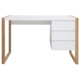 Miliboo Design-Schreibtisch 3 Schubladen weiß matt ARMEL