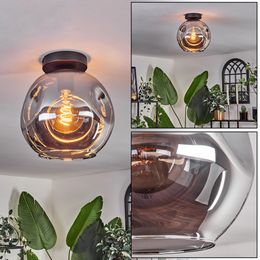 hofstein Ripoll Deckenleuchte Glas 25 cm Rauchfarben, 1-flammig