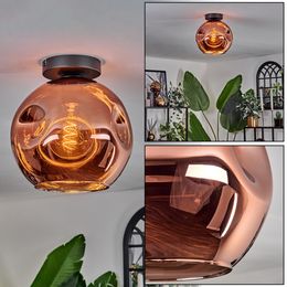 hofstein Ripoll Deckenleuchte Glas 25 cm Kupferfarben, 1-flammig
