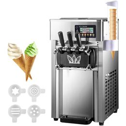 Speiseeisbereiter Desktop Kommerzielle Softeismaschine 16-18 l/h 50Hz Eismaschine Ice Cream maker 220V Edelstahl Maschine - Vevor