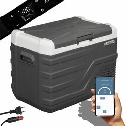 Arebos - Kompressor Kühlbox 35 Liter Elektrische Gefrierbox mit APP-Steuerung zum Kühlen, Einfrieren und Warmhalten Kühlschrank bis -20 °c Auto