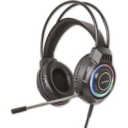 Gaming-Headset Over-Ear mit rgb led, schwarz - Manhattan