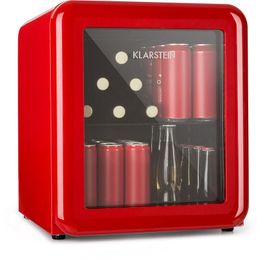 Klarstein - PopLife Getränkekühler Kühlschrank 0-10°C Retro-Design - Rot