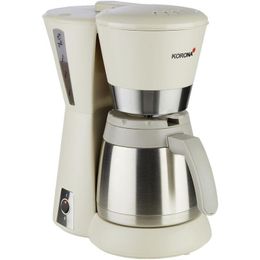 Korona - Kaffeemaschine Sandgrau, Creme Fassungsvermögen Tassen=8 Isolierkanne