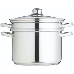 Dampfgarer-Set de mit Deckel und Sieb de Edelstahl, 7,5 l - Kitchencraft