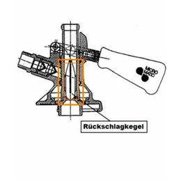 ich-zapfe - Rückschlagkegel für Keg - Verschluss (Hiwi und Micro Matic)