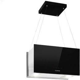 Kronleuchter l Inselabzugshaube 60cm Abluft: 590m³/h led Touch Glas schwarz - Schwarz - Klarstein