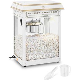 ROYAL CATERING Retro Popcornmaschine Popcornmaker Popcornautomat 1600 w 5 kg/h golden & weiß