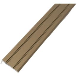 Treppenkantenprofil Vinyl, Laminat, selbstklebend, Winkelprofil aus Aluminium eloxiert - Champagner 200cm x 25mm x 10mm - Champagner - Dalsys