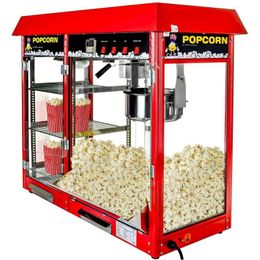 ROYAL CATERING Popcornmaschine Popcornmaker Popcornautomat 1700W 5kg/h beheizte Kammer rot