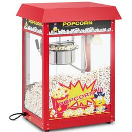 ROYAL CATERING Kleine Popcornmaschine 1600 w Retro 5 kg/h Edelstahl, gehärtetes Glas, Teflon