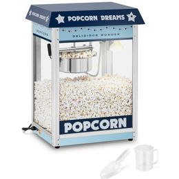 ROYAL CATERING Retro Popcornmaschine Popcornmaker Popcornautomat 1.600 w 5 bis 6 kg/h blau