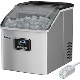 Costway 2,4L Eiswürfelmaschine, Ice Maker 22kg in 24H, Eismaschine 24 Eiswürfel in 15min, Eiswürfelbereiter inkl. Schaufel/Timer/Selbstreinigungsfunktion